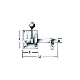 Vormann Gartentorfalle Typ 1 H100xB80xS2mm blau verz.re./li.verwendbar m.Klinkhaken (000085000Z)