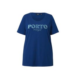 Ulla Popken T-Shirt Damen Gr&ouml;&szlig;e M/L hellblau / dunkelblau