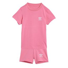 adidas originals Anzug 'Cycling Shorts And Tee Set' M&auml;dchen Gr&ouml;&szlig;e 92 hellpink / wei&szlig;