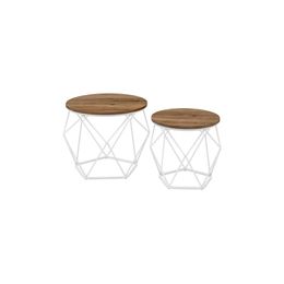 Couchtisch 2er-Set braun Ma&szlig;e (cm): B: 50 H: 40 Tische > Couchtische > Couchtische nach Material &raquo; Sofa DE