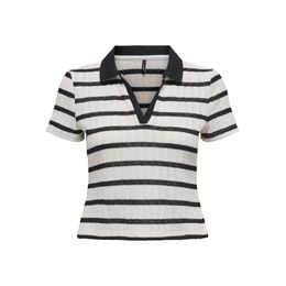 Only Poloshirt 'ONLHalia' Damen Gr&ouml;&szlig;e L schwarz / wei&szlig;