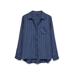 V&eacute;ro Moda Vero Moda Bluse 'VMODETTE' Damen Gr&ouml;&szlig;e L blau / wei&szlig;