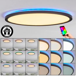 hofstein Zuren Deckenpanel LED Schwarz, 1-flammig, Farbwechsler