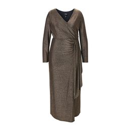 Ulla Popken Kleid Damen Gr&ouml;&szlig;e 58 goldgelb Winterkleid