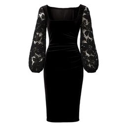 Goddiva Midikleid Damen Gr&ouml;&szlig;e 42 schwarz Winterkleid
