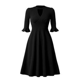 Goddiva Midikleid Damen Gr&ouml;&szlig;e 42 schwarz Winterkleid