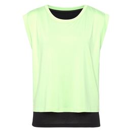 active by Lascana Lascana Active Shirt Damen Gr&ouml;&szlig;e XS neongr&uuml;n / schwarz