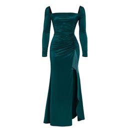 Goddiva Maxikleid Damen Gr&ouml;&szlig;e 40 dunkelgr&uuml;n Winterkleid
