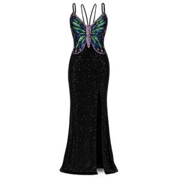 Goddiva Maxikleid Damen Gr&ouml;&szlig;e 36 mischfarben / schwarz Winterkleid