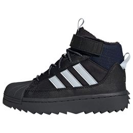 adidas originals Stiefel 'Superstar' Jungen Gr&ouml;&szlig;e 33.5 dunkelblau / silbergrau / schwarz