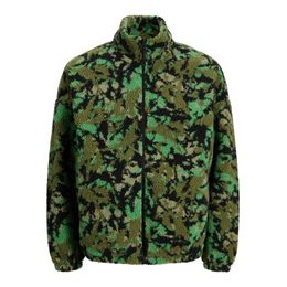 Jack & Jones JACK & JONES Fleece Jacket male size XXL Turquoise / Olive / Black