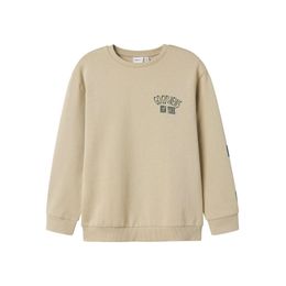 name it Sweatshirt Jungen Gr&ouml;&szlig;e 116 sand / dunkelgr&uuml;n