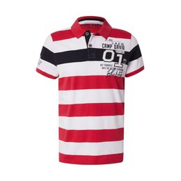 CAMP DAVID Poloshirt Herren Gr&ouml;&szlig;e XL rot / schwarz / wei&szlig;