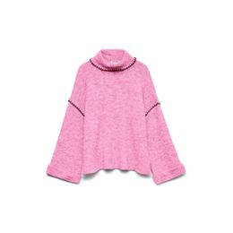 V&eacute;ro Moda Vero Moda Pullover 'AWElla' Damen Gr&ouml;&szlig;e M pinkmeliert / bordeaux