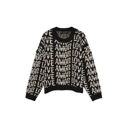 V&eacute;ro Moda Vero Moda Pullover 'VMLove' Damen Gr&ouml;&szlig;e S beige / schwarz