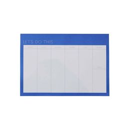 Design Letters Wochenplaner in Blau - (B)29,7 x (H)21 cm - 53% | Buero-schulbedarf