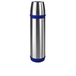 Emsa Isolierflasche "Captain" in Chrom/ Blau - 500 ml - 18% | Damen-outdoor-ausruestung