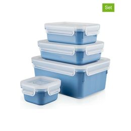 Emsa 4er-Set: Frischhaltedose "Clip & Go" in Blau - 14% | Aufbewahren-servieren