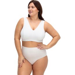 sheego Damen B&uuml;gelloser BH in Bustier-Form, im Doppelpack marine+wei&szlig; Gr&ouml;&szlig;e 95G