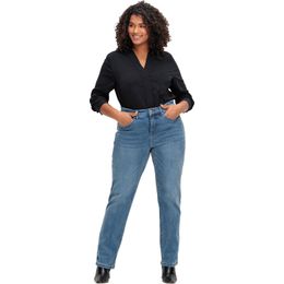 sheego Damen Gerade Jeans mit Bodyforming-Effekt blue denim Gr&ouml;&szlig;e 104