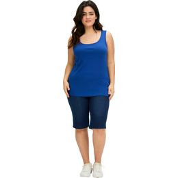 sheego Damen Tanktop in Rippqualität blaubeere Größe 50