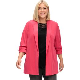 sheego Damen Longblazer mit Schalkragen orchidee Gr&ouml;&szlig;e 42