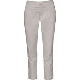 sheego Damen Chinohose mit Bundfalten beige Gr&ouml;&szlig;e 28