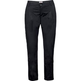 sheego Damen Chinohose mit Bundfalten schwarz Gr&ouml;&szlig;e 42