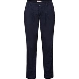 sheego Damen Chinohose mit Bundfalten marine Gr&ouml;&szlig;e 42