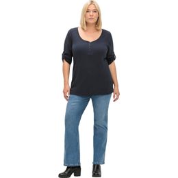 sheego Damen Jeans mit Bodyforming-Effekt, Bootcut blue denim Gr&ouml;&szlig;e 50