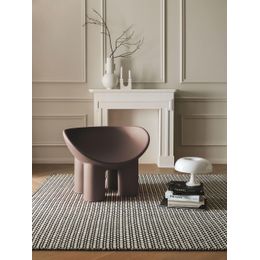 benuta Finest Wollteppich Hera Beige/Schwarz 160x230 cm - Naturfaserteppich aus Wolle