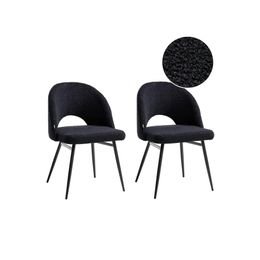 Beliani 2er-Set Esszimmerstuhl ONAGA in Schwarz | Gr.: onesize