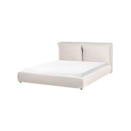 Beliani Doppelbett BAJONNA in Beige/Schwarz - (W) 200 x (H) 94 x (L) 235 cm | Gr.: onesize