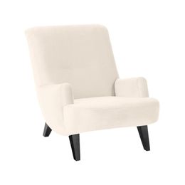 58 aufm Kessel Sessel Kajsa 71x80x101 Bezug Samtvelours Buche schwarz/creme | Gr.: onesize