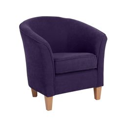 58 aufm Kessel SESSEL Karine Bezug Veloursstoff Buche natur / violett | Gr.: onesize