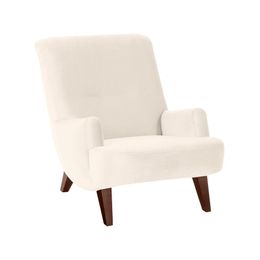 58 aufm Kessel Sessel Kajsa 71x80x101 Bezug Samtvelours Buche nussbaum/creme | Gr.: onesize