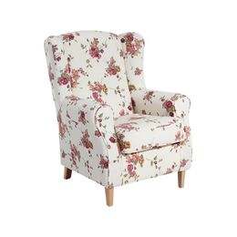 58 aufm Kessel OHRENSESSEL Karlen Bezug Flachgewebe Buche natur / beige | Gr.: onesize