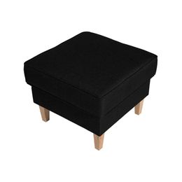 58 aufm Kessel HOCKER Karlen Bezug Flachgewebe Buche natur / schwarz | Gr.: onesize