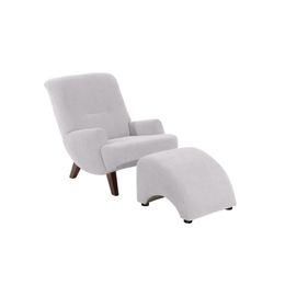 58 aufm Kessel Sessel Kajsa 71x80x101 Bezug Veloursstoff Buche nussbaum/silber | Gr.: onesize