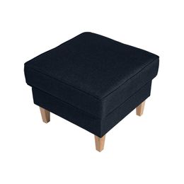 58 aufm Kessel HOCKER Karlen Bezug Flachgewebe Buche natur / blau | Gr.: onesize