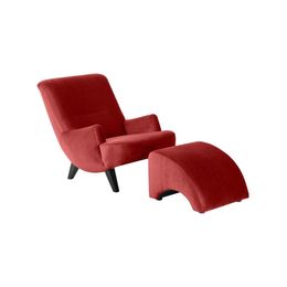 58 aufm Kessel Sessel Kajsa 71x80x101 Bezug Samtvelours Buche schwarz/ziegel | Gr.: onesize