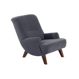 58 aufm Kessel Sessel Kajsa 71x80x101 Bezug Veloursstoff Buche nussbaum/anthrazit | Gr.: onesize