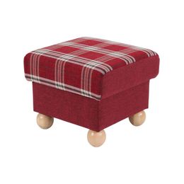 58 aufm Kessel HOCKER Kasha Bezug Flachgewebe Buche natur / rot | Gr.: onesize