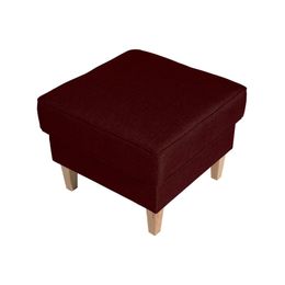 58 aufm Kessel HOCKER Karlen Bezug Flachgewebe Buche natur / rot | Gr.: onesize