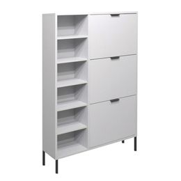 58 aufm Kessel SCHUHSCHRANK Erna 95x25x141 Kreidegrau matt Lack | Gr.: onesize