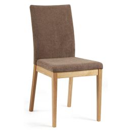 58 aufm Kessel POLSTERSTUHL (2er-Set) Danny Massivholz 45 x 45 x 94 Wildeiche/Braun | Gr.: onesize