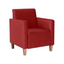 58 aufm Kessel SESSEL Karol Bezug Samtvelours Buche natur / ziegel | Gr.: onesize