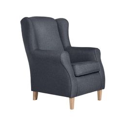 58 aufm Kessel OHRENSESSEL Karlen Bezug Flachgewebe Buche natur / denim | Gr.: onesize