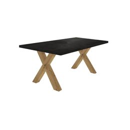 58 aufm Kessel ESSZIMMERTISCH Eike 2 200 x 100 x 75 Esstisch Asteiche/Schwarzstahl | Gr.: onesize