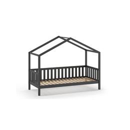 58 aufm Kessel HAUSBETT Kapua 210x170x97 aus Massivholz in Anthrazit | Gr.: onesize